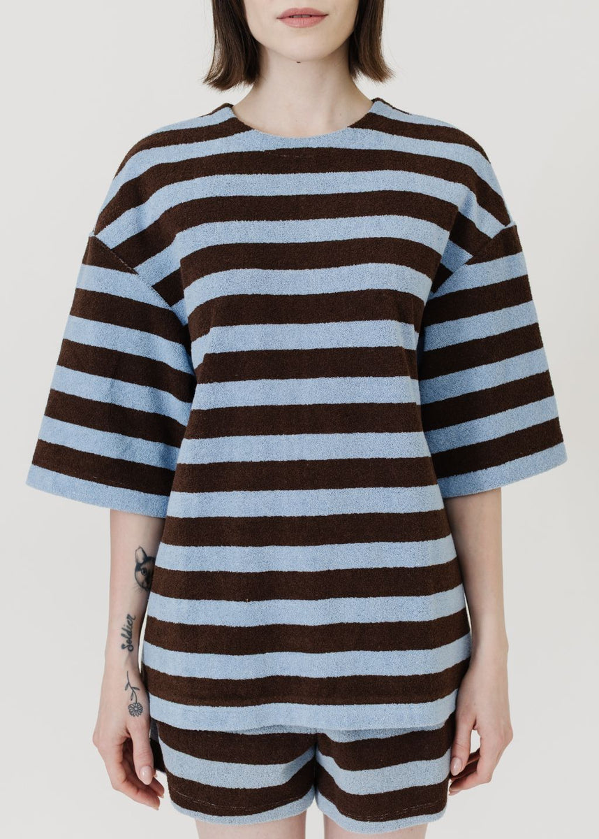 Tibi Bonded Dry Loop Terry Easy T | Tula's Online Boutique – Tula Boutique